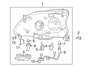 26092-3SG2A | Nissan Bracket Assy-Head Lamp Lh - Genuine OEM ...
