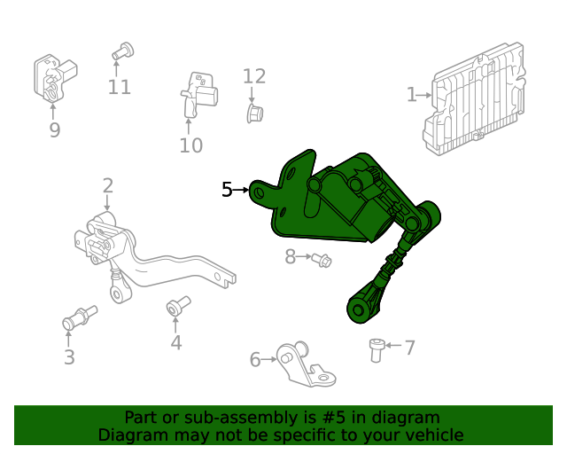Genuine OEM Height Sensor Part# LR114542 Fits 2020-2023 Land Rover ...