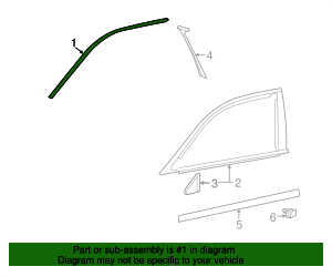 2007-2017 Lexus Window Molding 75752-50020 | OEM Parts Online