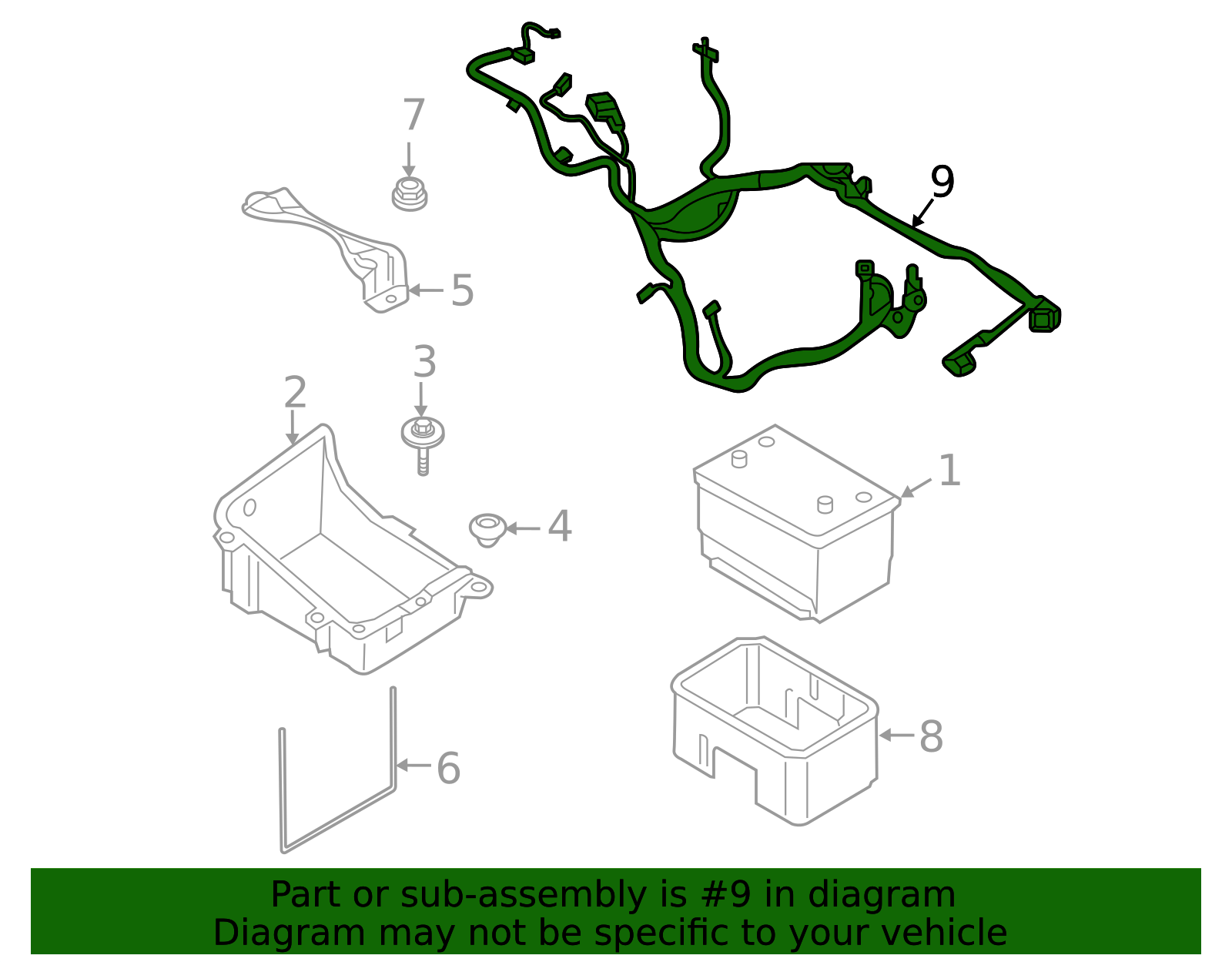 LC3Z-14300-Z - Positive Cable 2020-2022 Ford | Big 3 Auto Parts