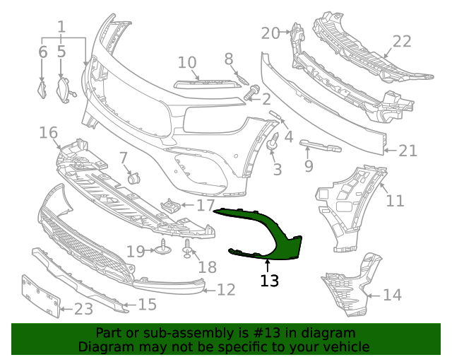 2020-2023 Mercedes-Benz Bumper Trim 247-885-37-03 | AutoNationParts.com