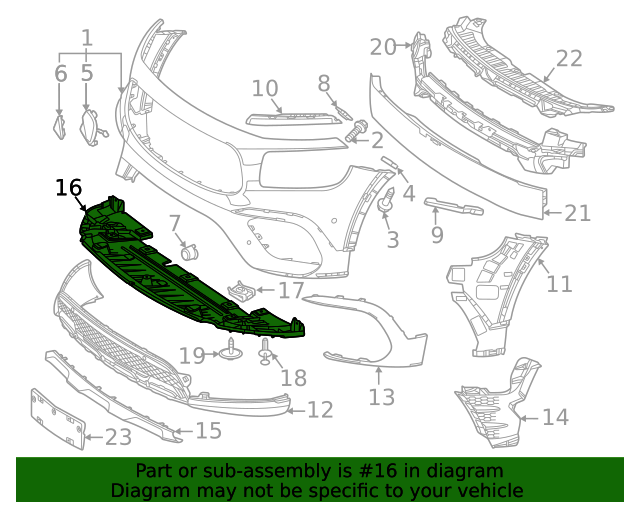 247-885-93-02 - Radiator Support Splash Shield 2020-2023 Mercedes-Benz ...