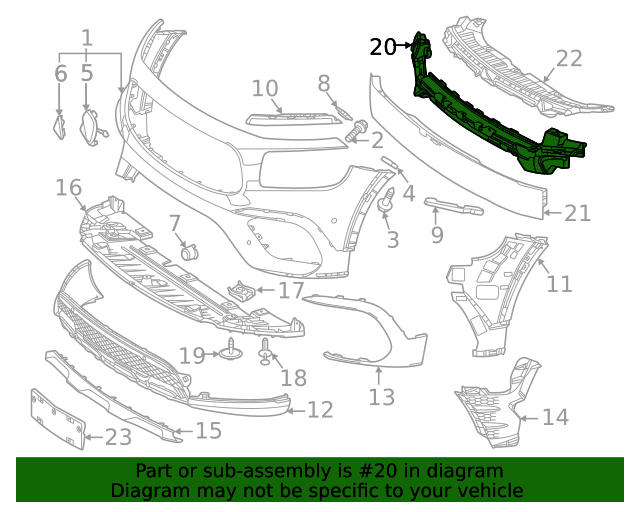 247-880-16-03 - Energy Absorber 2020-2021 Mercedes-Benz GLB 250 ...