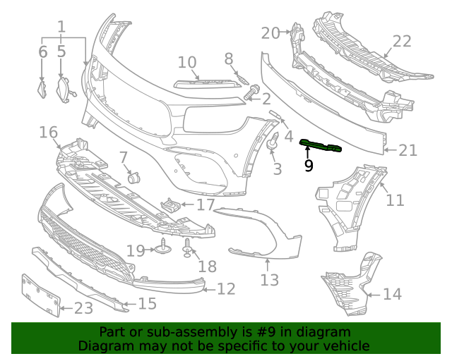 2020-2023 Mercedes-Benz Lower Rail 247-885-74-00 | MB OEM Parts