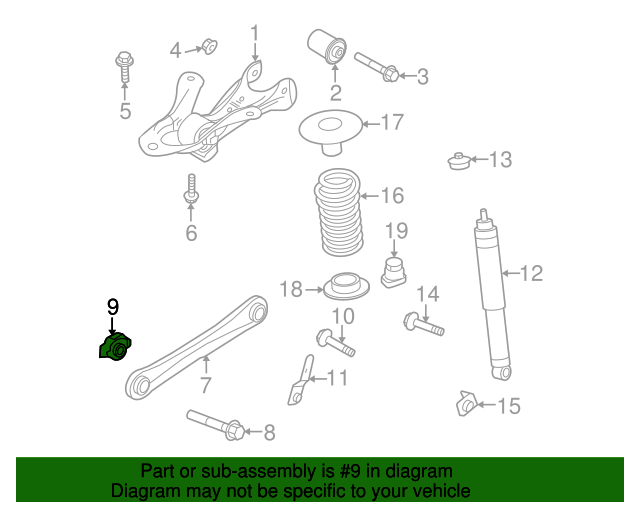 Genuine OEM Ford Part - Lower Control Arm Front Bolt W710089-S440 ...