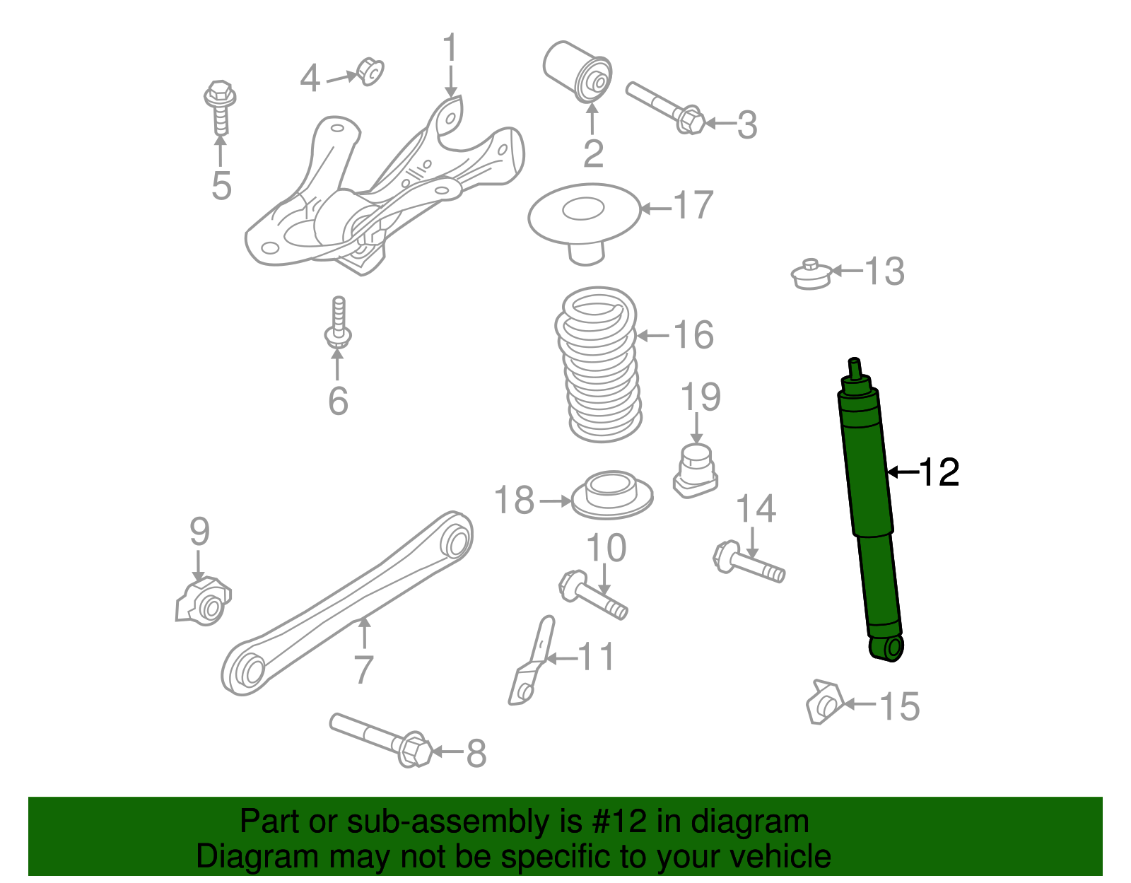 BR3Z-18125-B - Shock Absorber 2011-2014 Ford Mustang | AutoNation Parts