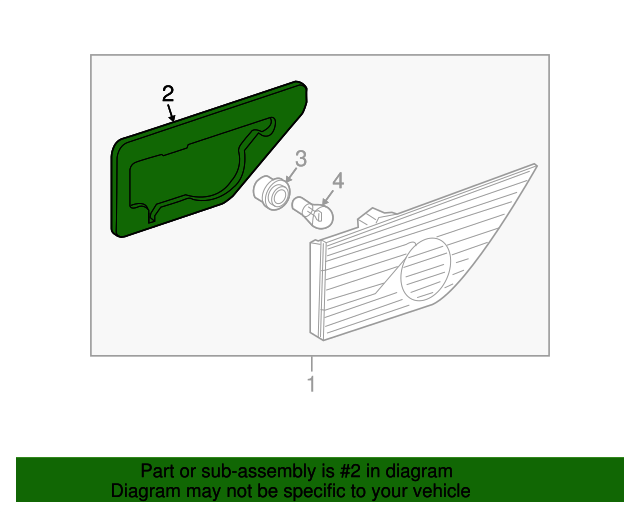 63213448998 - 2007-2010 BMW X3 Tail Lamp Assembly Gasket (63-21-3-448 ...