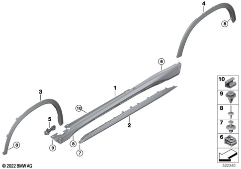 Cover Door Sill / Wheel Arch for 2023 BMW X1 M35iX | OEM Pro Parts