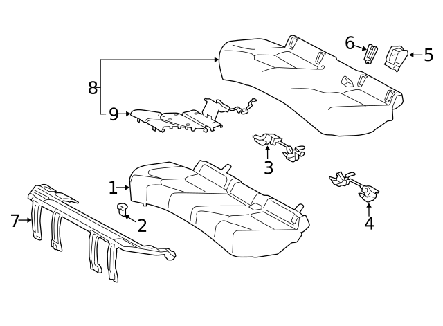 2018-2024 Toyota Anchor Cover Cover 73731-06060-E0 | Toyota Parts Center