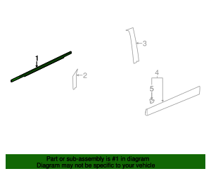 2013-2022 GM Belt Molding 42670503 GM | GMPartsDirect.com