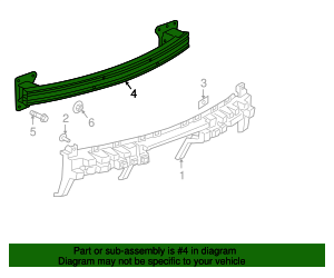 23165971 - Rear Bumper Impact Bar 2018-2023 Chevrolet Traverse ...
