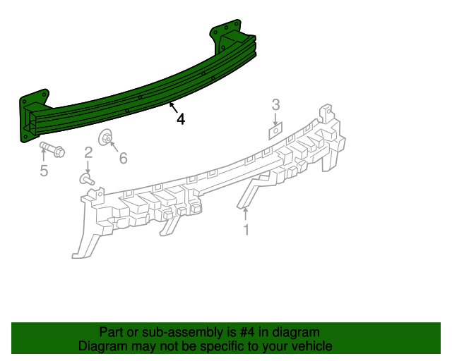 2018-2024 GM Rear Bumper Impact Bar 84338549 | OEM Parts Online