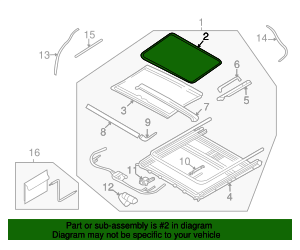 2006-2014 Kia Sedona Sunroof Glass 81610 4D000 | OEM Parts Online