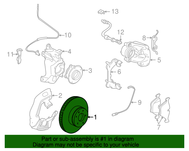 34116767061 - 1997-2003 BMW Front Brake Rotor (34-11-6-767-061) | BMW ...