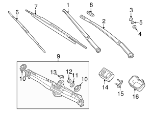 61617071693 - 1999-2006 BMW Wiper Frame (61-61-7-071-693) | BMW of ...