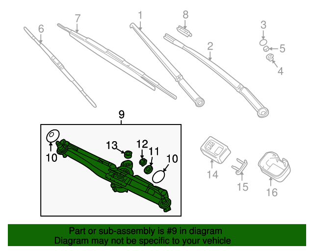 61617071693 - 1999-2006 BMW Wiper Frame (61-61-7-071-693) | BMW of ...