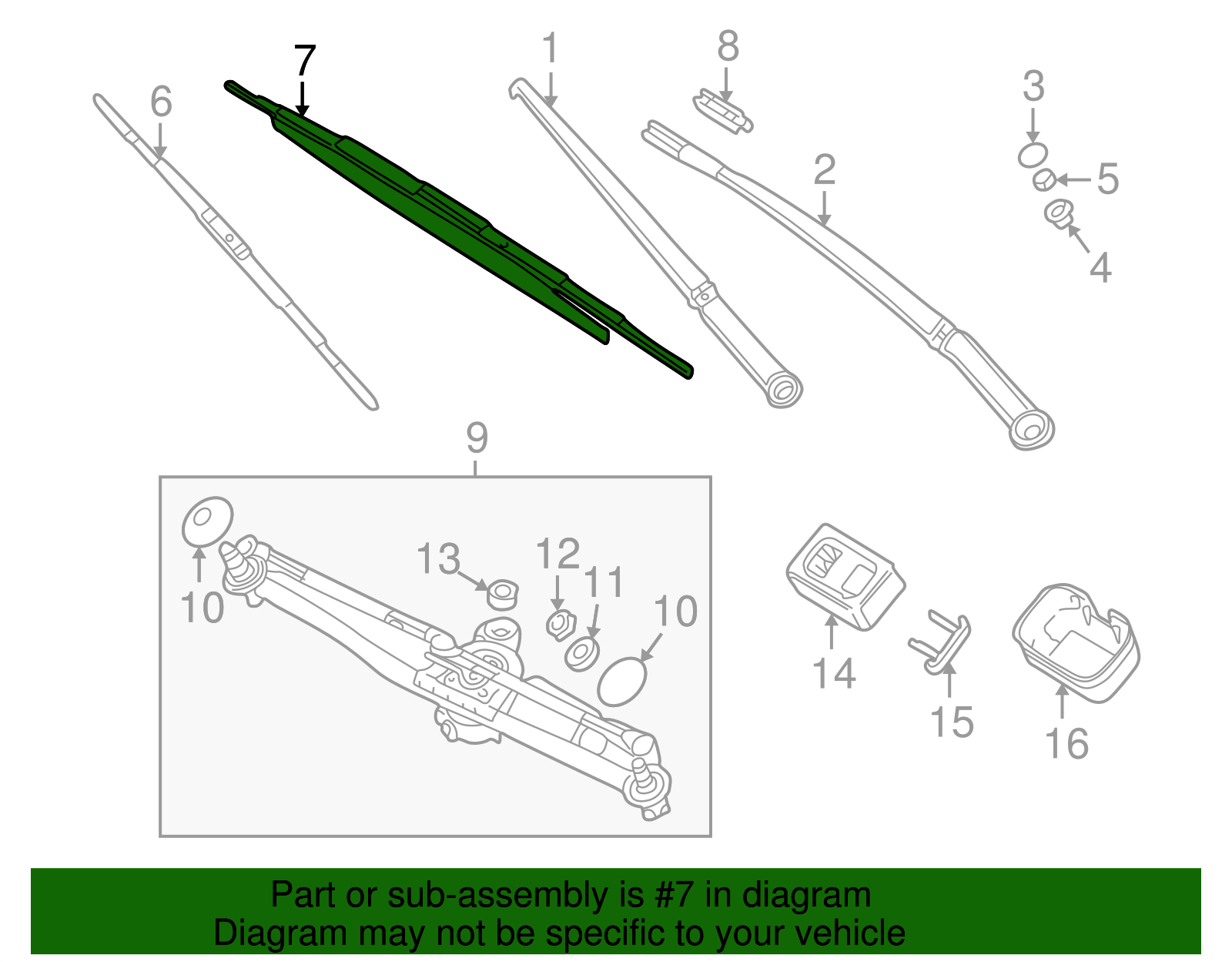 61612458347 - 1999-2006 BMW Wiper Blade (61-61-2-458-347) | BMW of ...