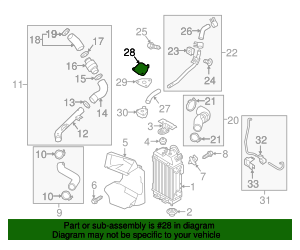 28234-2G420 - Turbocharger Boost Pressure Relief Valve 2016-2020 Kia ...