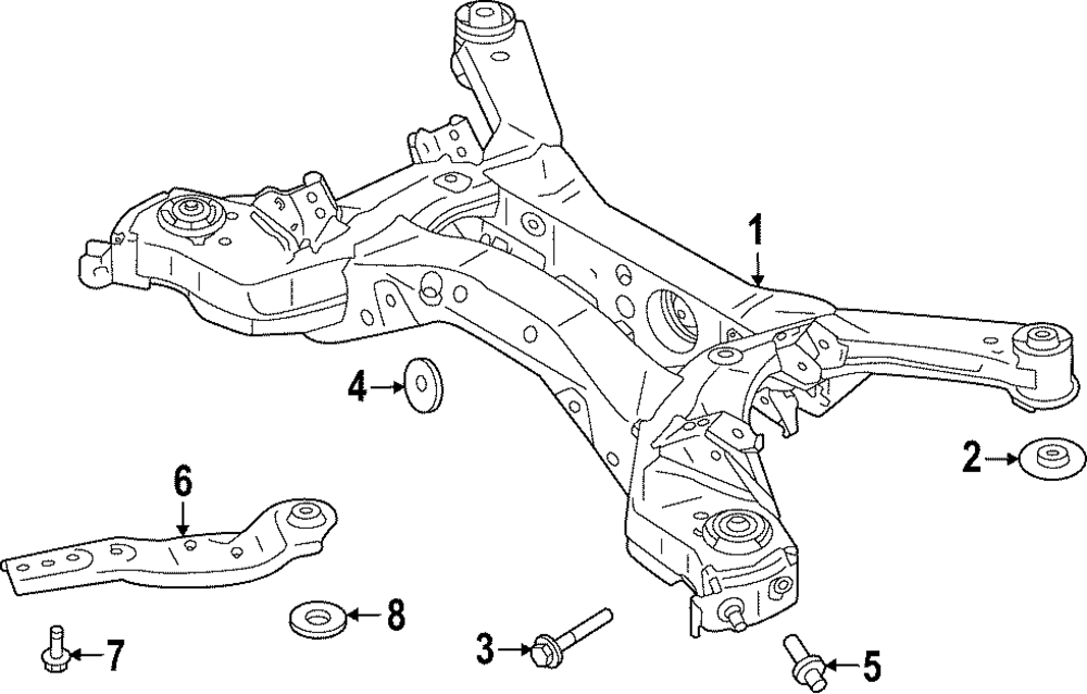 2022-2024 Nissan Pathfinder Suspension Cross-Member Pin 55192-3JA0A ...