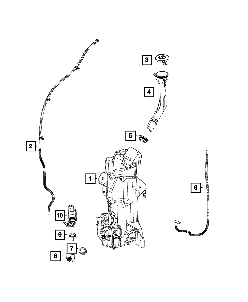 2005-2025 Mopar Windshield Washer Pump Grommet 5152030AA | Mopar eStore