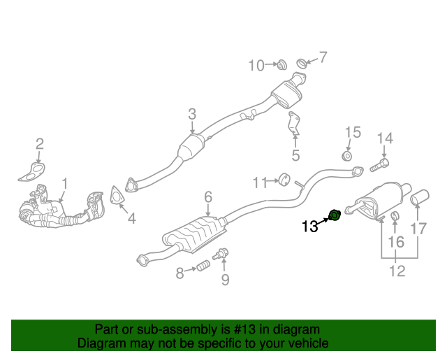 2015-2023 Subaru Muffler Gasket 44011AL000 | Subaru Parts Store