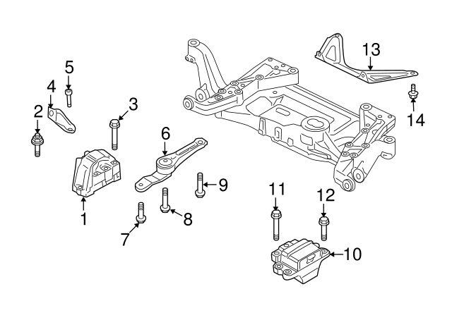 2012-2013 Audi Engine Mount 8J0-199-262-G | AutoNationParts.com