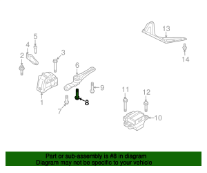 8J0-199-395-D - Rear Mount Mount Bolt 2012-2013 Audi | Audi OEM Parts
