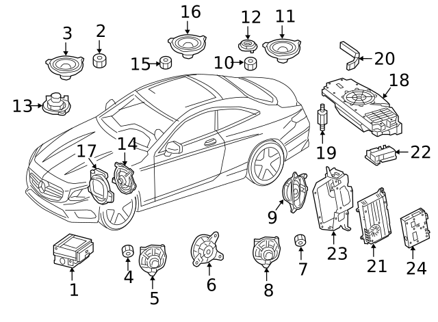 213-900-96-26 - Radio Amplifier 2018-2019 Mercedes-Benz ...