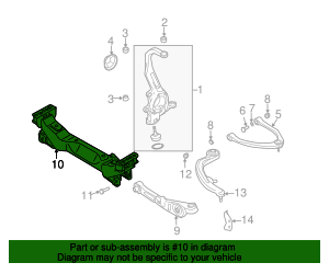 2003-2009 Nissan 350Z Cross-Member 54401-EV00A | Nissan Parts Central
