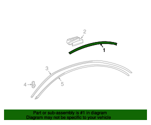 209-690-05-80-9999 - Roof Panel Reveal Molding 2003-2009 Mercedes-Benz ...