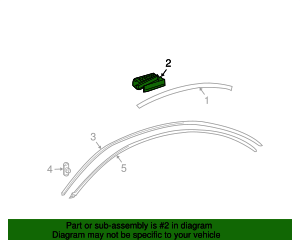 209-690-00-13 - Roof Molding Clip 2003-2009 Mercedes-Benz | Mercedes ...
