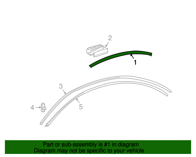 209-690-06-80-9650 - Roof Molding 2007-2009 Mercedes-Benz | Mercedes ...