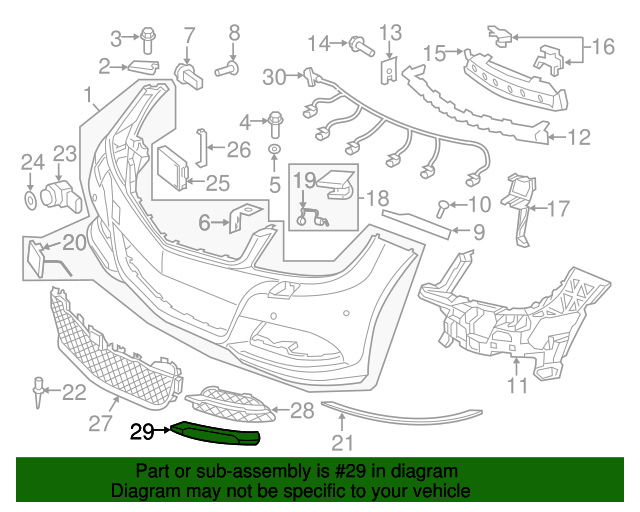 204-885-29-74 - Outer Grille Trim 2012-2015 Mercedes-Benz | Mercedes ...