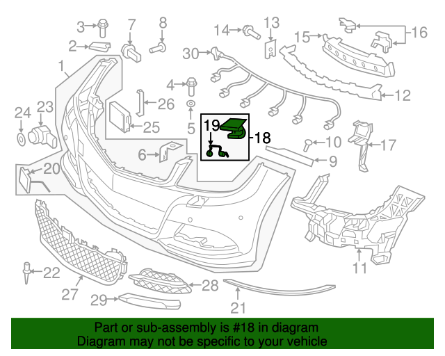 204-880-42-24-9999 - Headlight Washer Cover 2012-2015 Mercedes-Benz ...