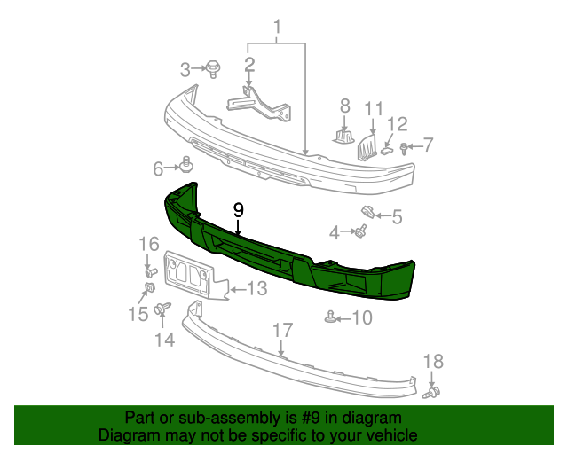 2004-2012 GM Front Bumper Cover 12335806 | Paradise GM Parts