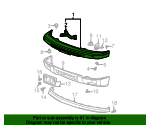 2004-2012 GM Front Bumper Impact Bar 19210442 GM | GMPartsDirect.com