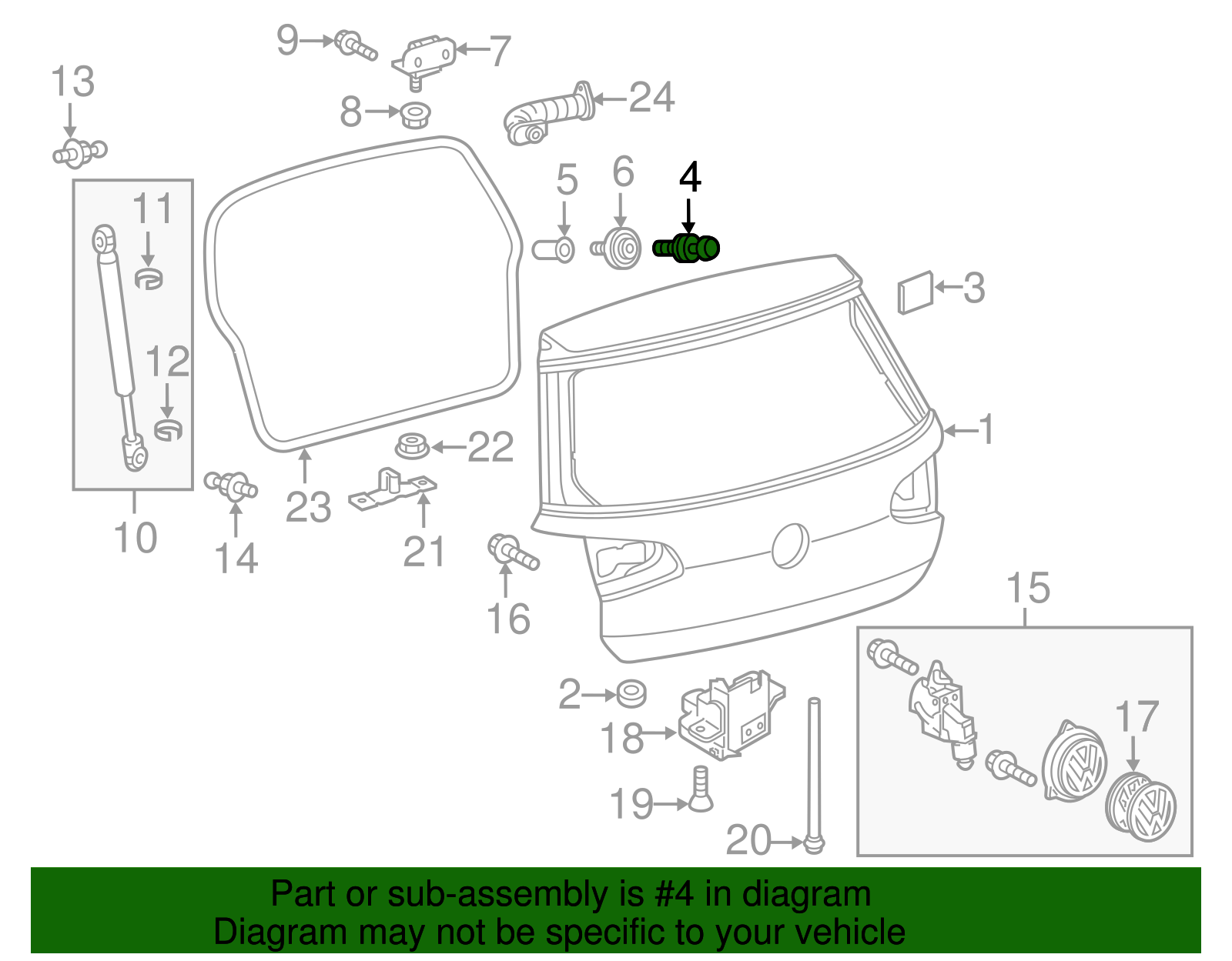 2015-2024 Volkswagen Overslam Bumper 6Q6-827-499-E | OEM VW Parts Haus