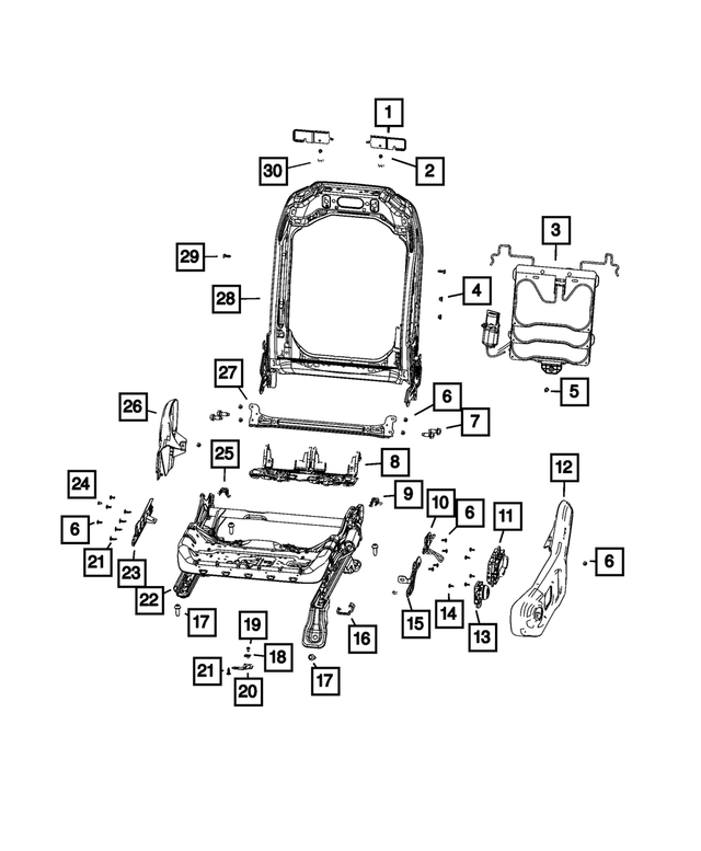 2024-2025 Jeep Seat Bracket 68640130AA | My Mopar Parts