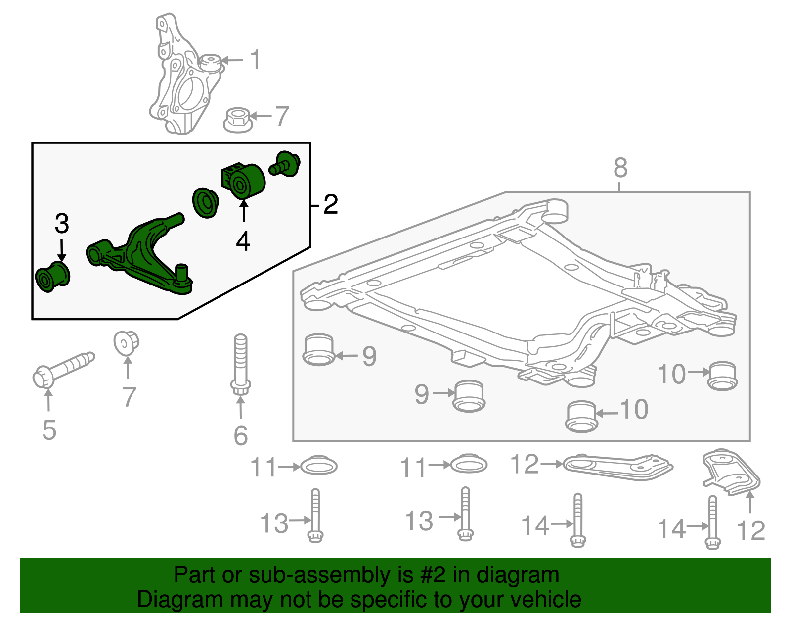 2011-2017 GM Front Lower Suspension Control Arm 13463244 | OEM Parts Online