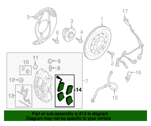 2017-2021 Audi Brake Pads Front 8V0-698-151-L | AudiUSAParts.com