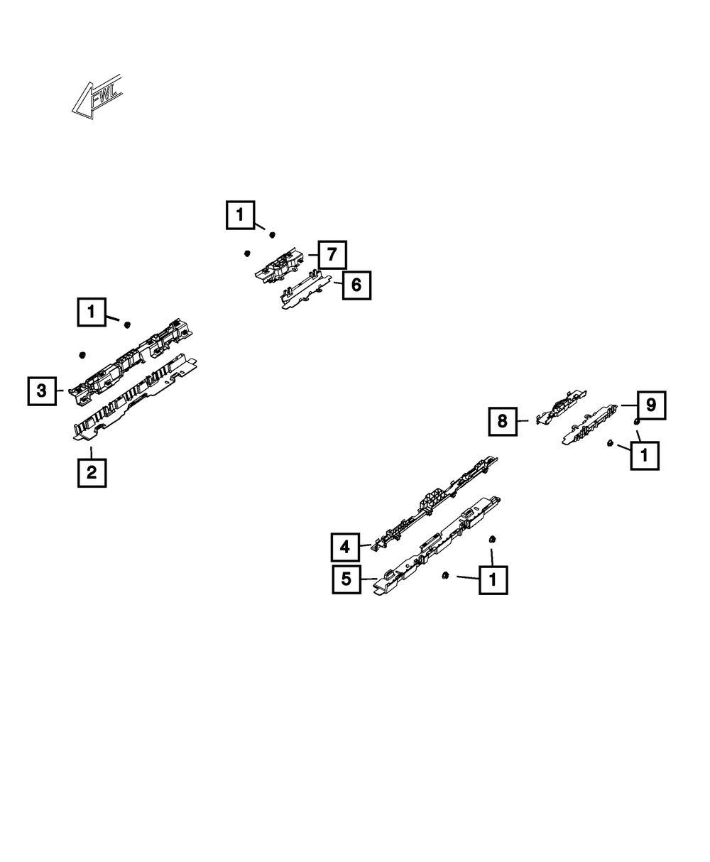 2018-2022 Jeep Wiring Trough 68313579AC | My Mopar Parts