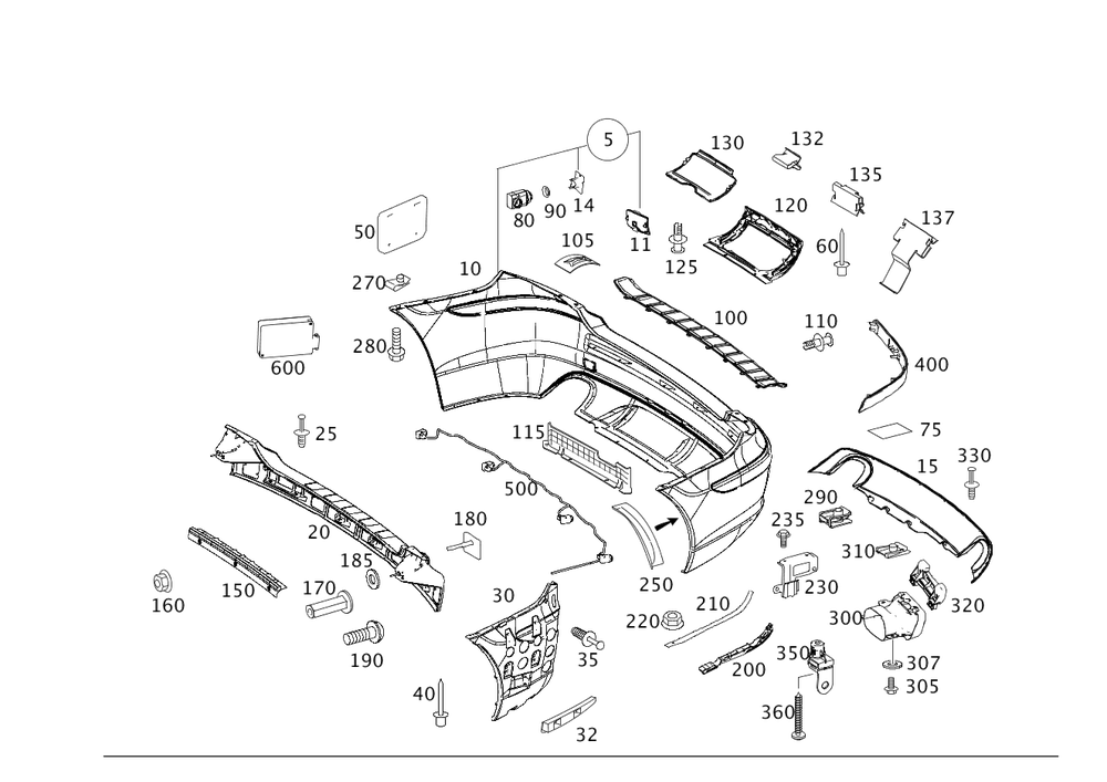 251-885-21-25-7C45 - Paneling Mercedes-Benz USA Parts