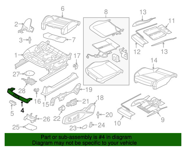 80A-881-793-4PK - Front Trim 2018-2023 Audi | Audi OEM Parts