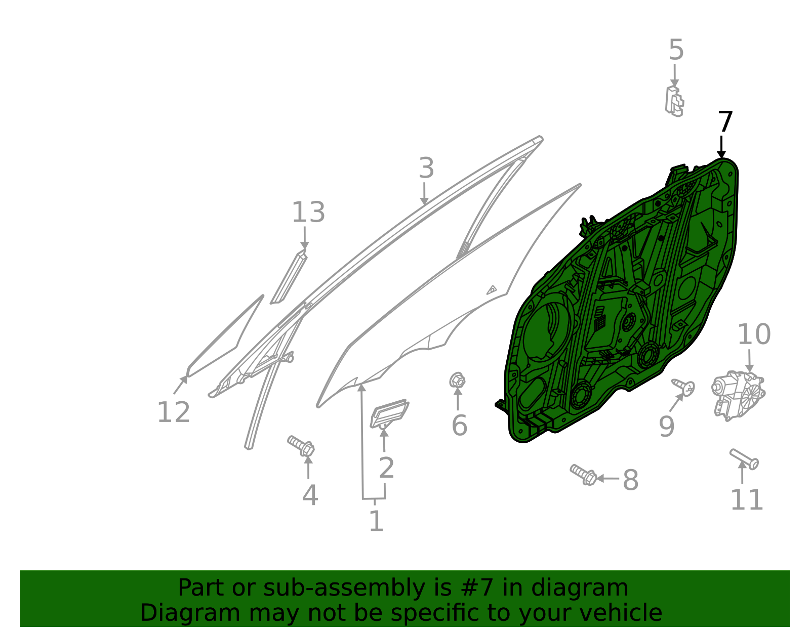 82471-P2010 - Window Regulator 2021-2024 Kia Sorento | Kia.Parts Store