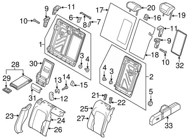 2015-2020 Audi Seat Back Panel 5G0-885-753-CA9 | Audi USA Parts