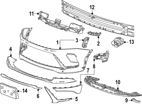 Bumper & Components - Front for 2025 Buick Enclave | GMPartsDirect.com