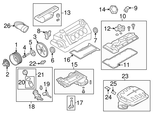 13627839138 - 1995-2013 BMW Crankshaft Position Sensor (13-62-7-839-138 ...
