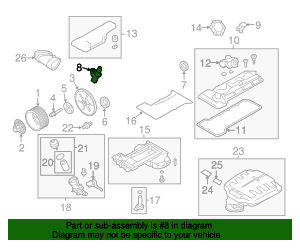 13627839138 - 1995-2013 BMW Crankshaft Position Sensor (13-62-7-839-138 ...