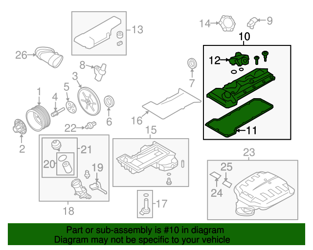 Genuine BMW 11-12-7-848-153 | Valve Cover | FREE Shipping on Most ...