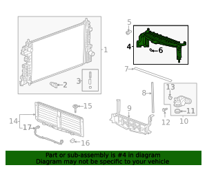 60005607 - Radiator Air Upper Baffle 2020-2023 Buick Encore GX ...